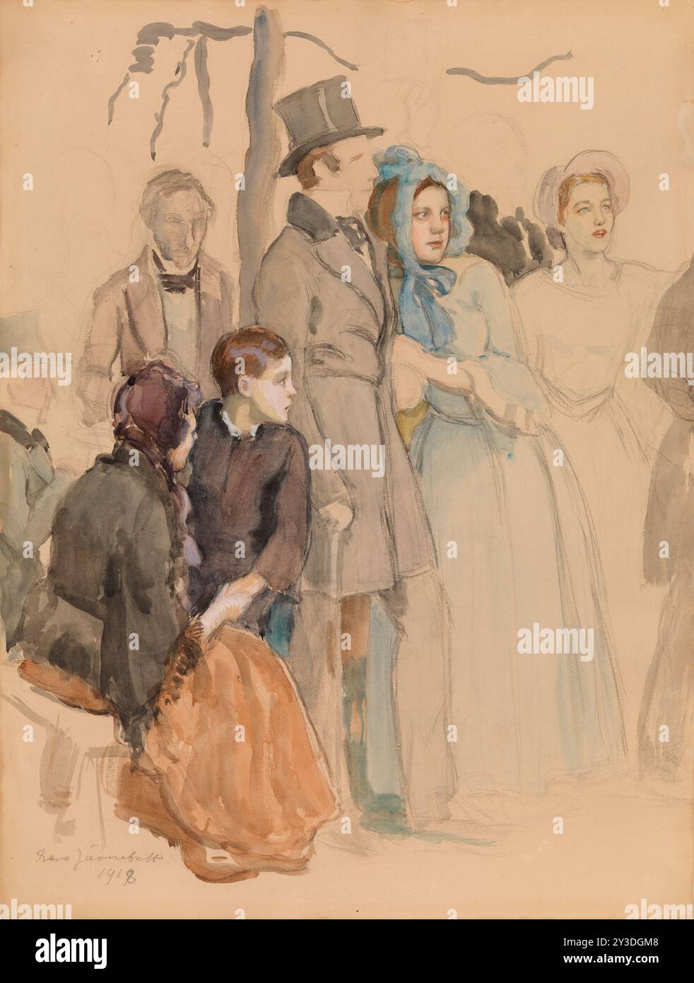 Flora Festival at Kumtähti Field, study for the mural at the University ...