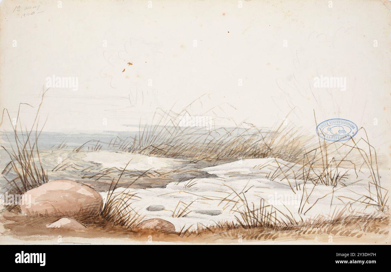 Spring beach, 1850 Stock Photo - Alamy