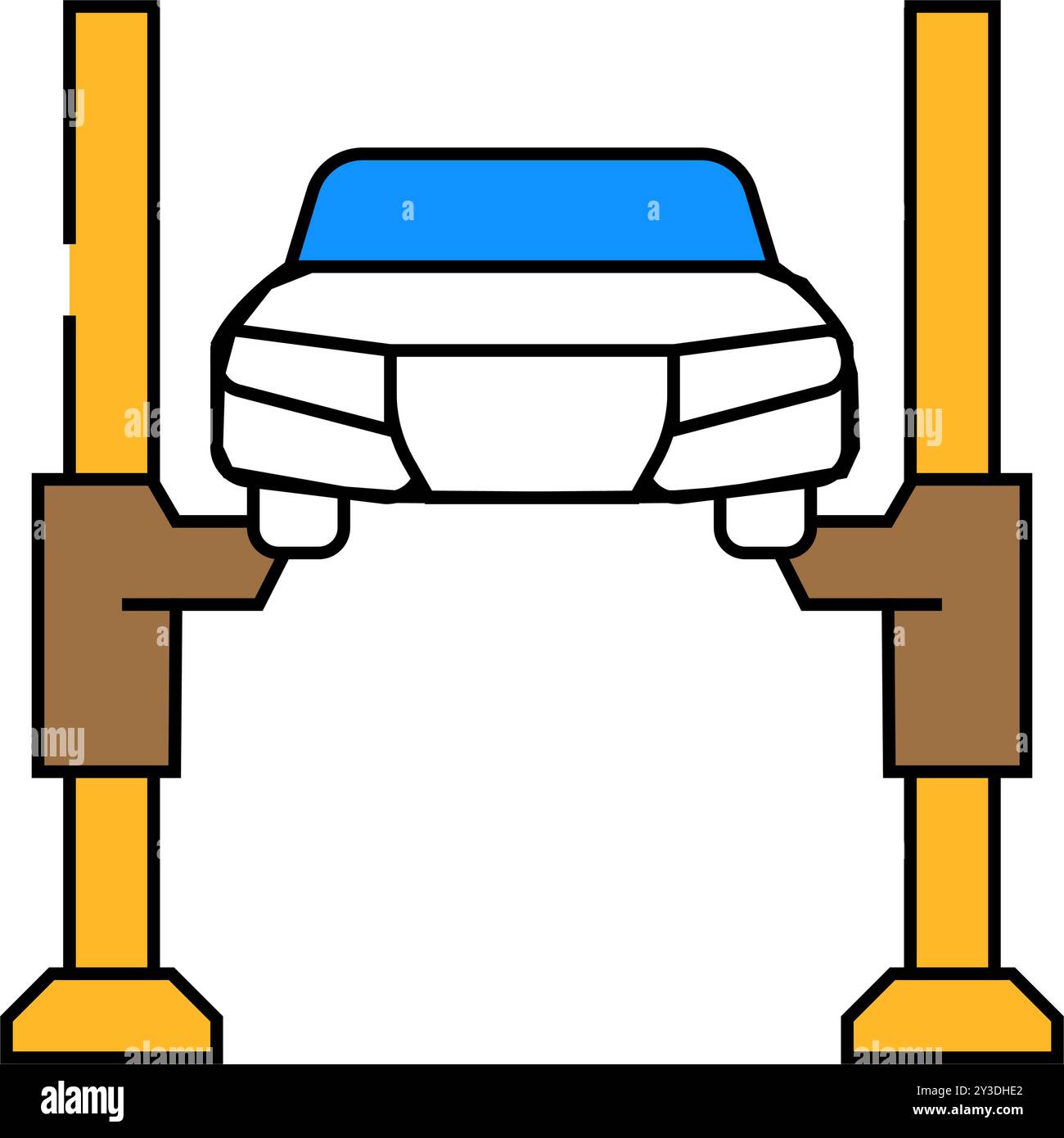 car lift mechanic icon color illustration Stock Vector Image & Art - Alamy