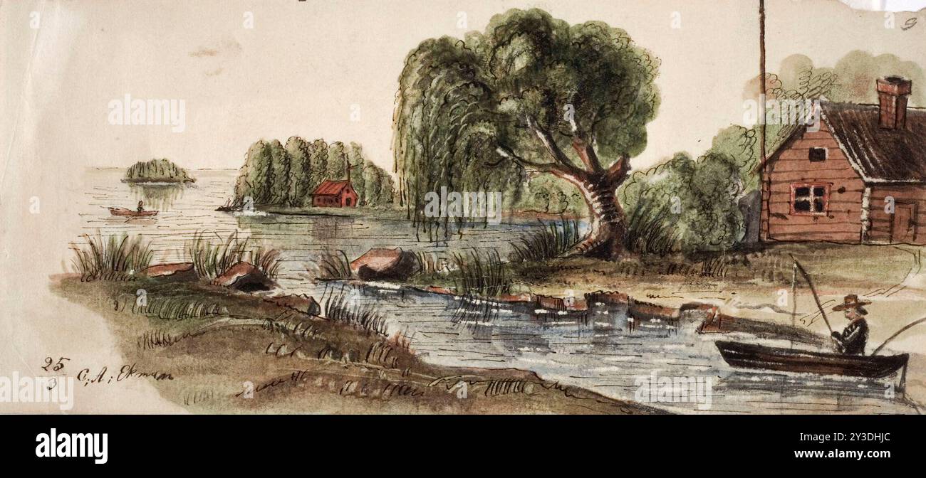 Coastal landscape, 1850-1855 Stock Photo - Alamy