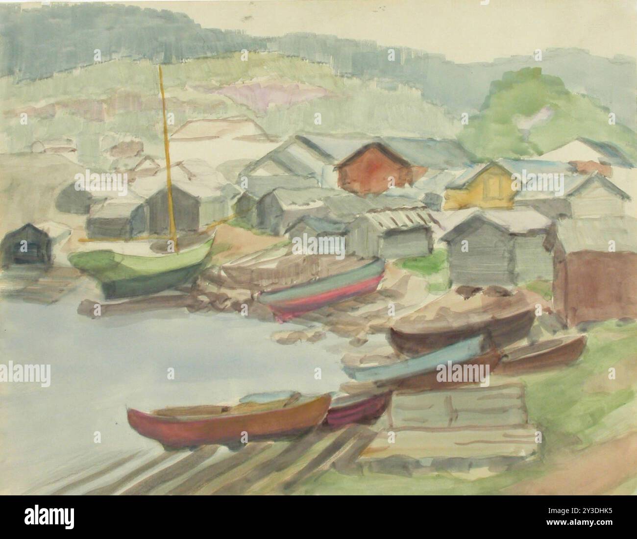 Fishing village in Suursaari, 1933 Stock Photo - Alamy