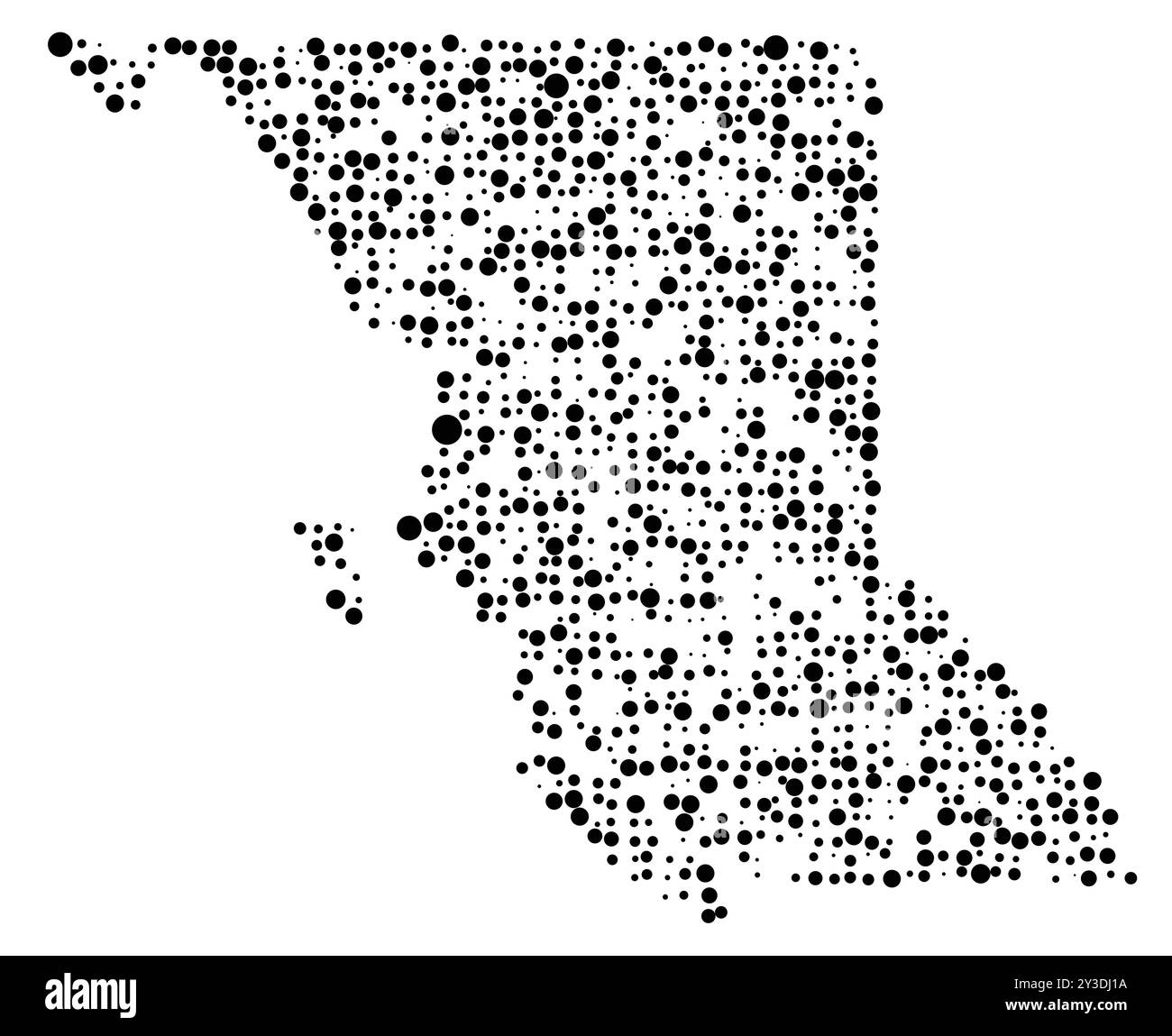 Symbol Map of the Province British Columbia (Canada) showing the ...
