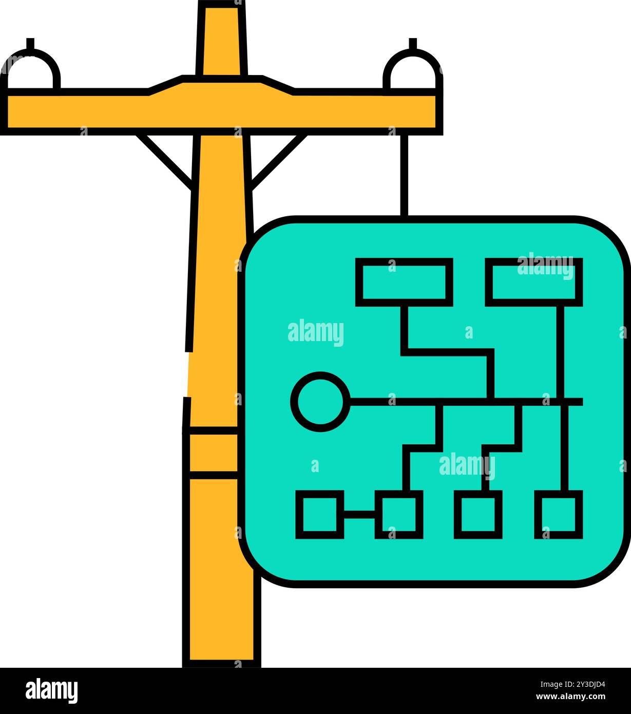microgrids electric icon color illustration Stock Vector Image & Art ...