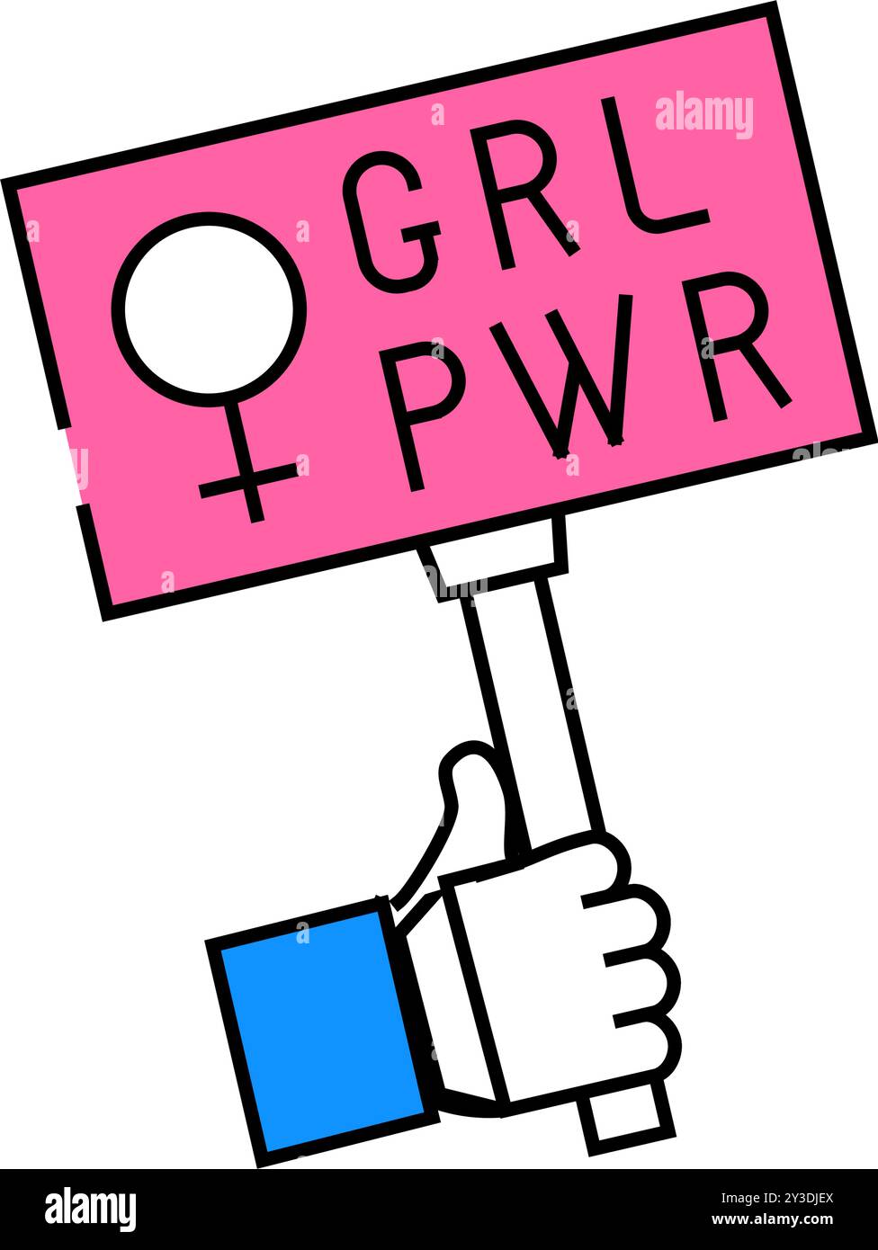 feminist activist feminism woman icon color illustration Stock Vector ...