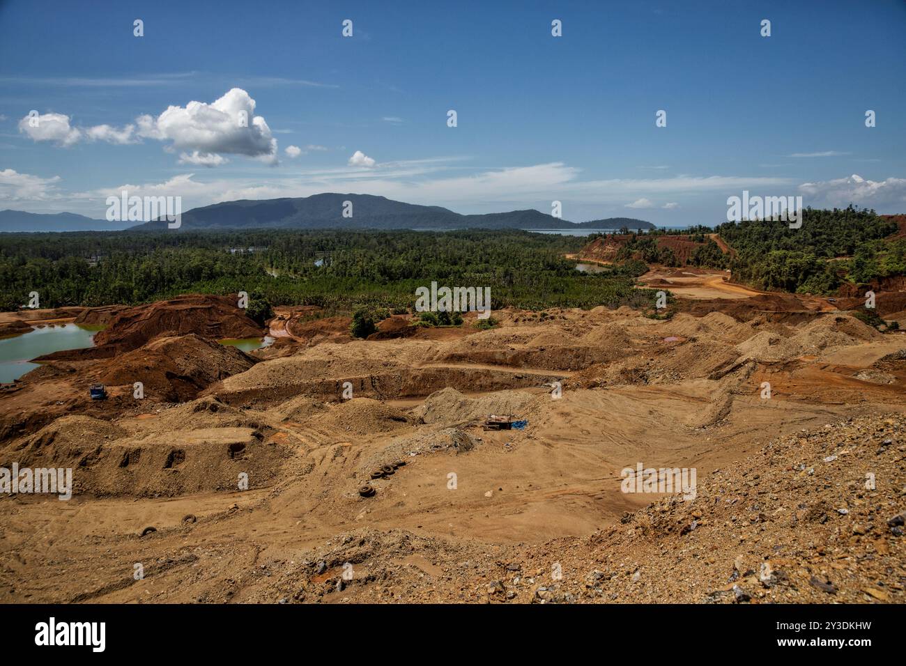 Landscape of Nickel mining area, South East Sulawesi, Indonesia, Asia ...