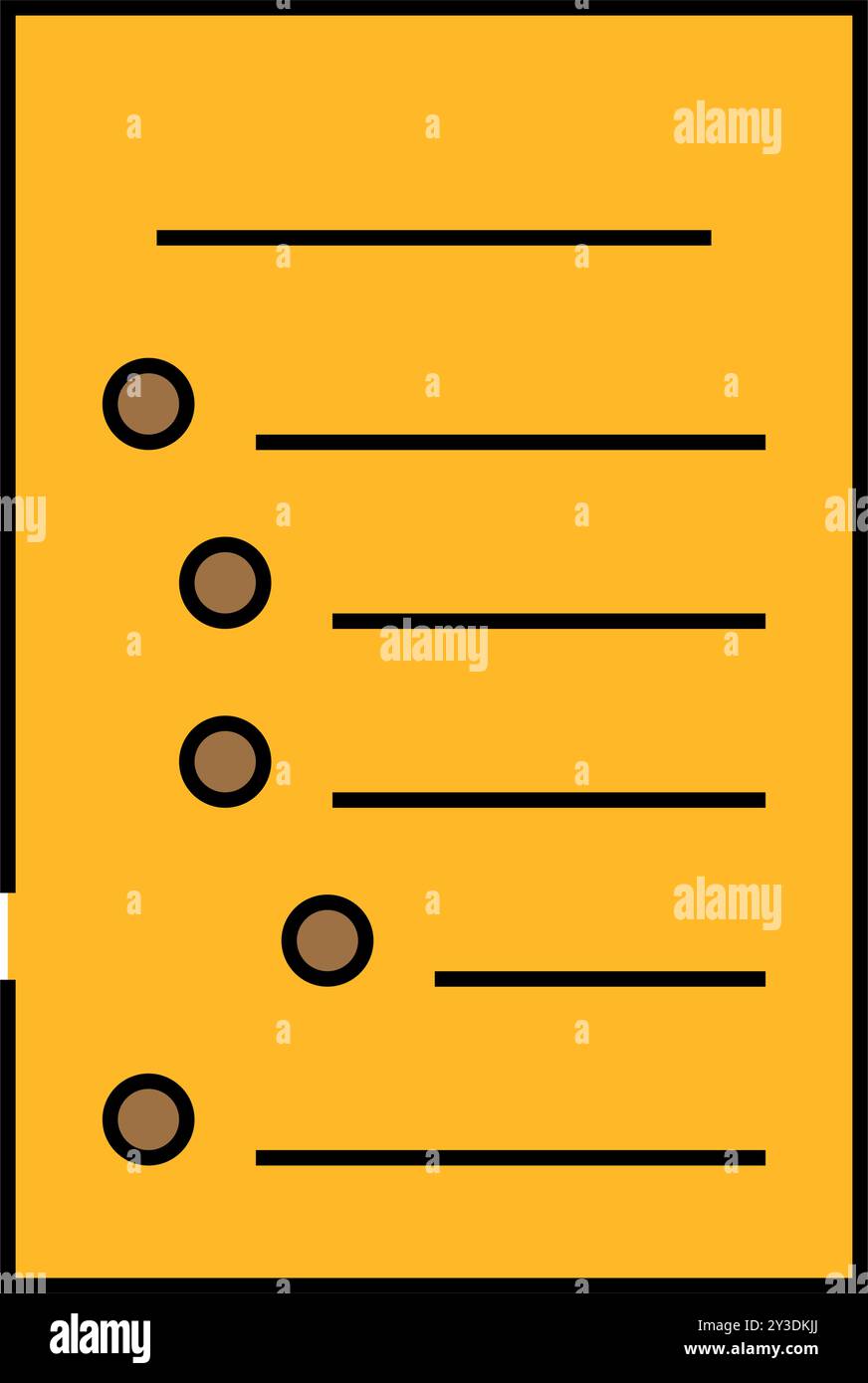 bullet points list icon color illustration Stock Vector Image & Art - Alamy