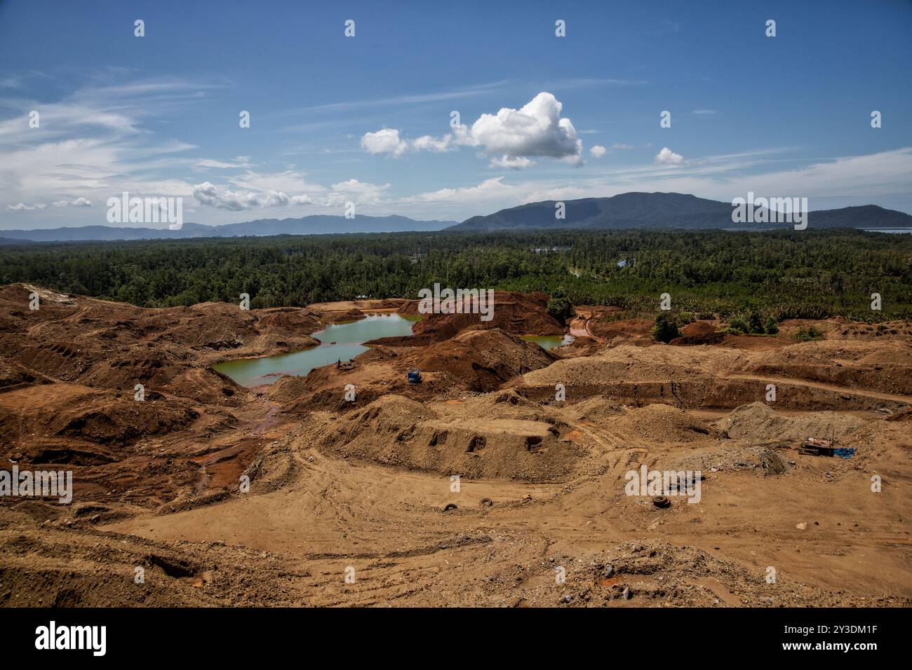 Landscape of Nickel mining area, South East Sulawesi, Indonesia, Asia ...