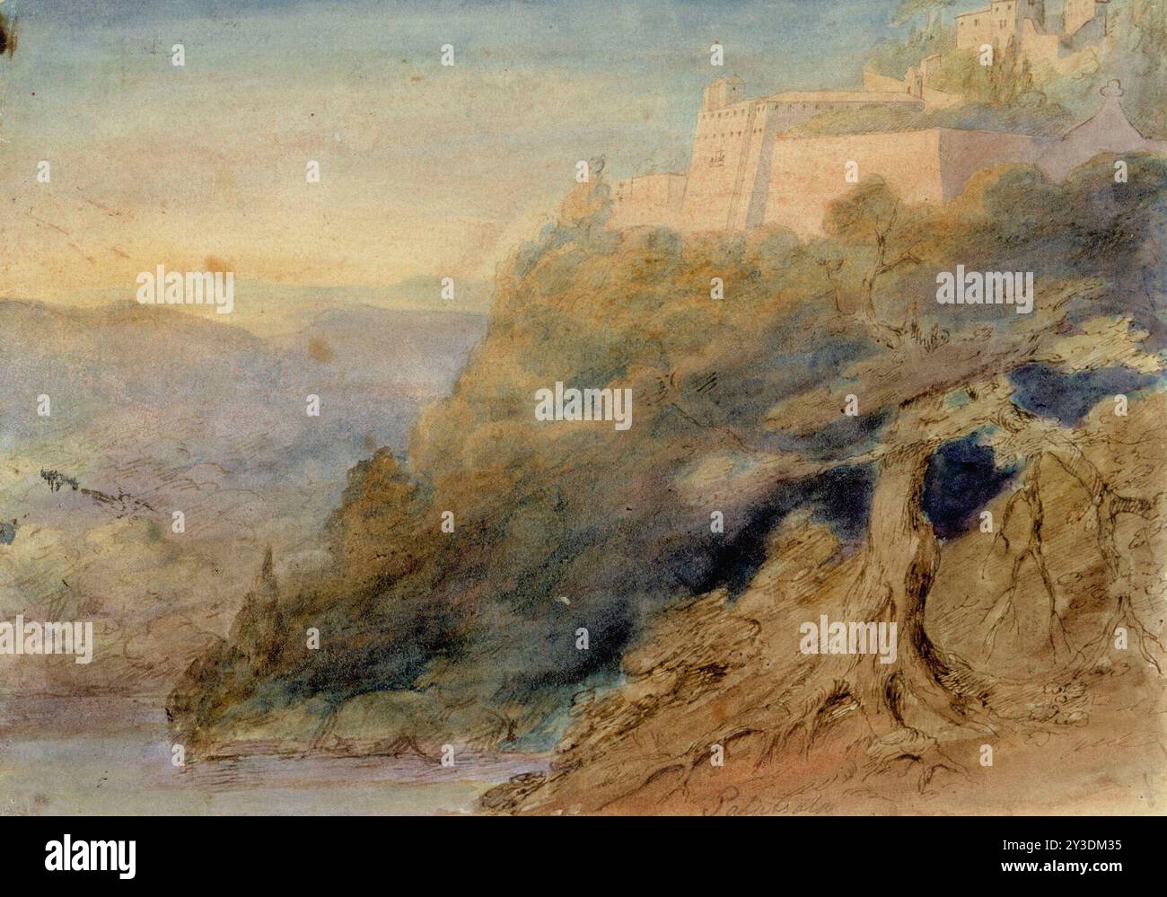Palazzolo, Italian Landscape, 1830-1873 Stock Photo - Alamy