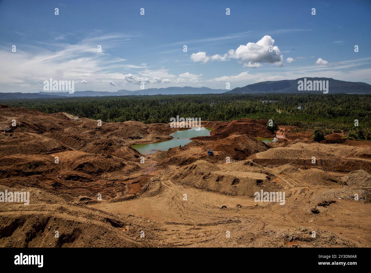 Landscape of Nickel mining area, South East Sulawesi, Indonesia, Asia ...
