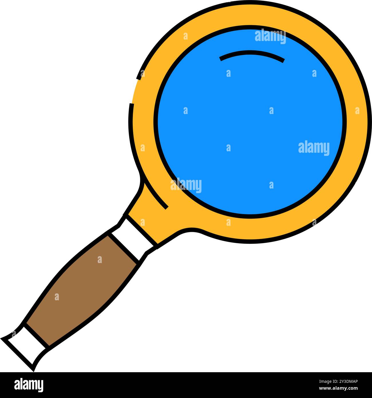 magnifying search glass icon color illustration Stock Vector Image ...