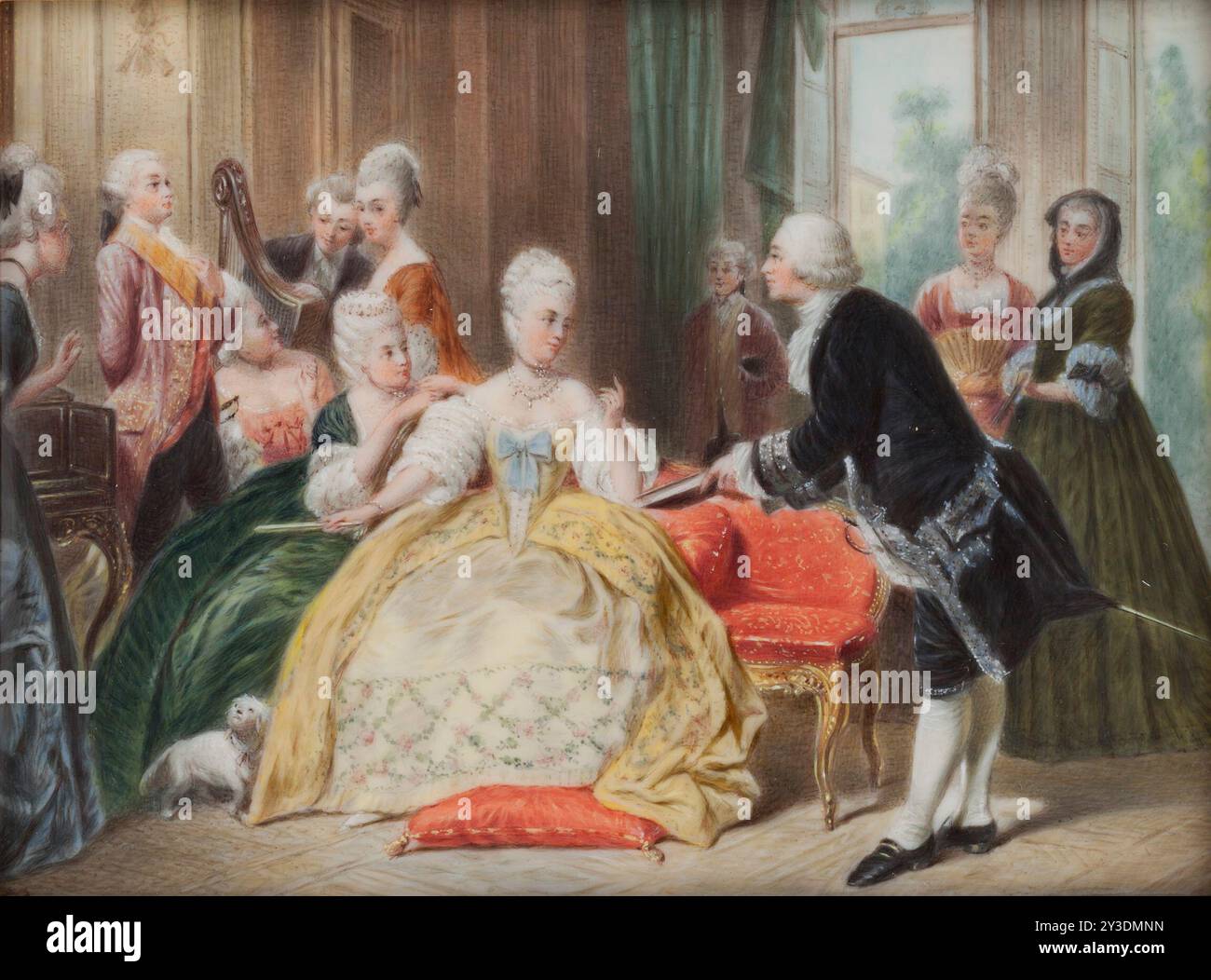 Gluck hands Queen Marie Antoinette the score of his first opera, c1770s ...