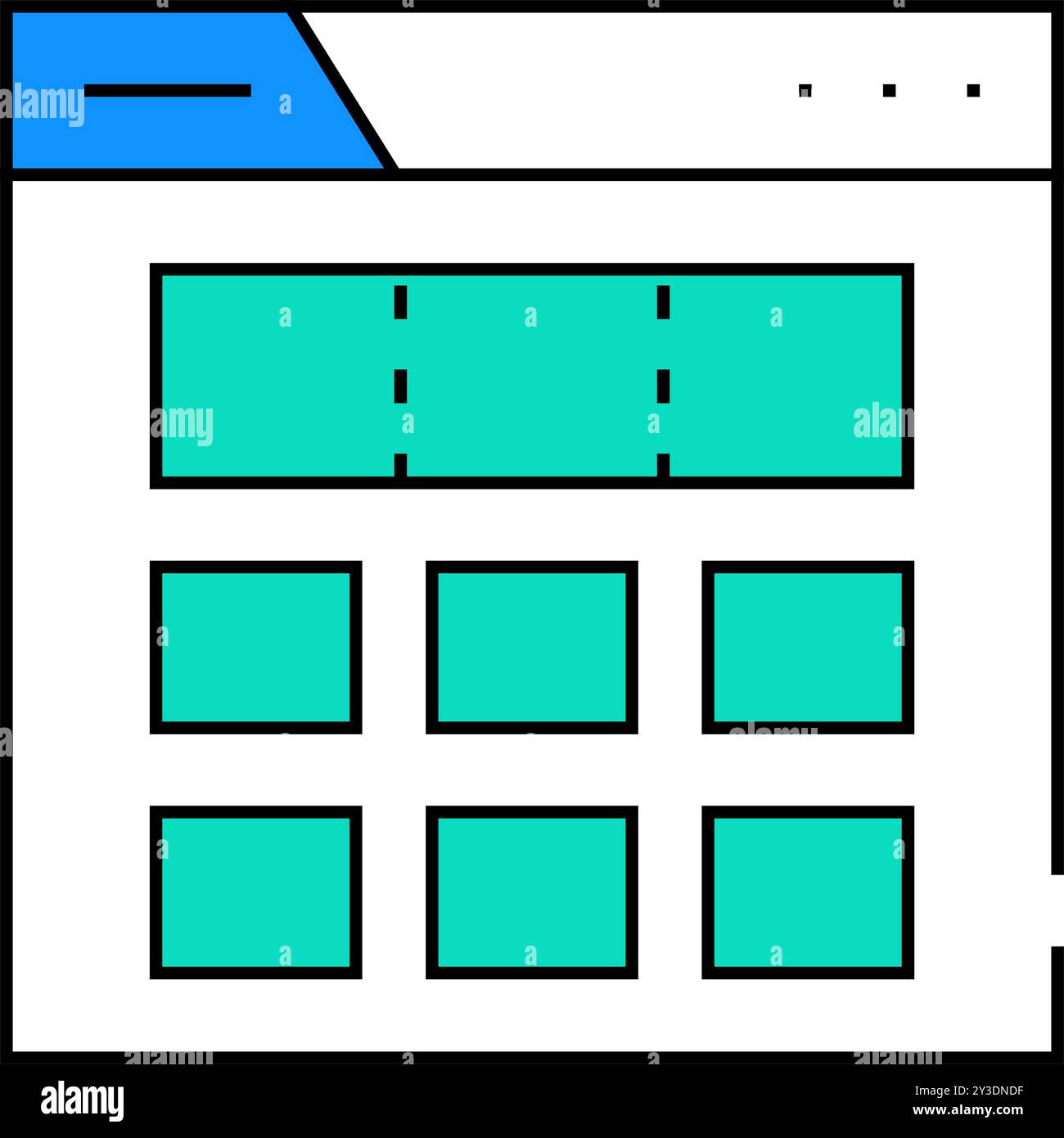 grid system ux ui design icon color illustration Stock Vector Image & Art - Alamy