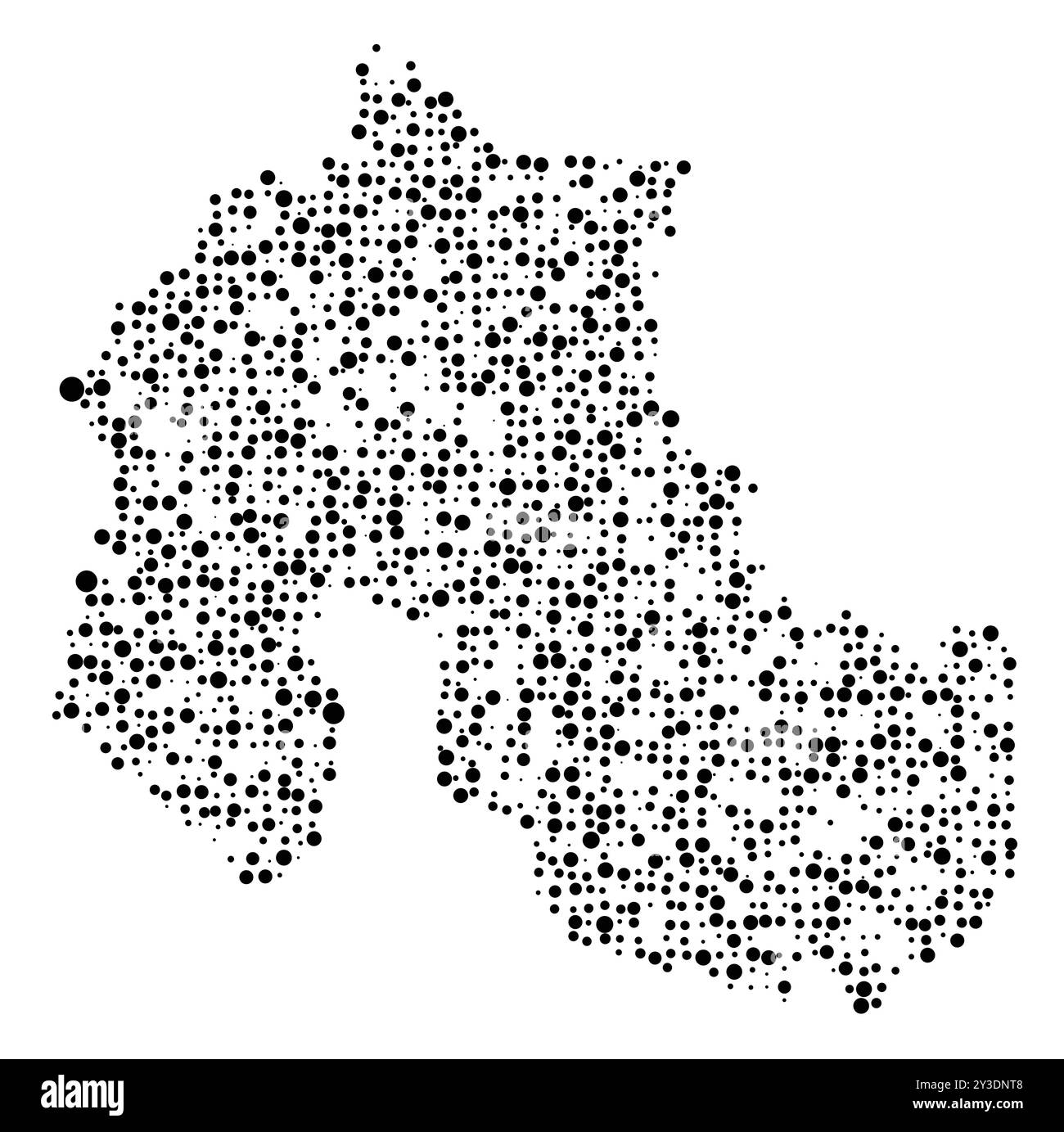 Symbol Map of the Province Jujuy (Argentina) showing the territory with ...
