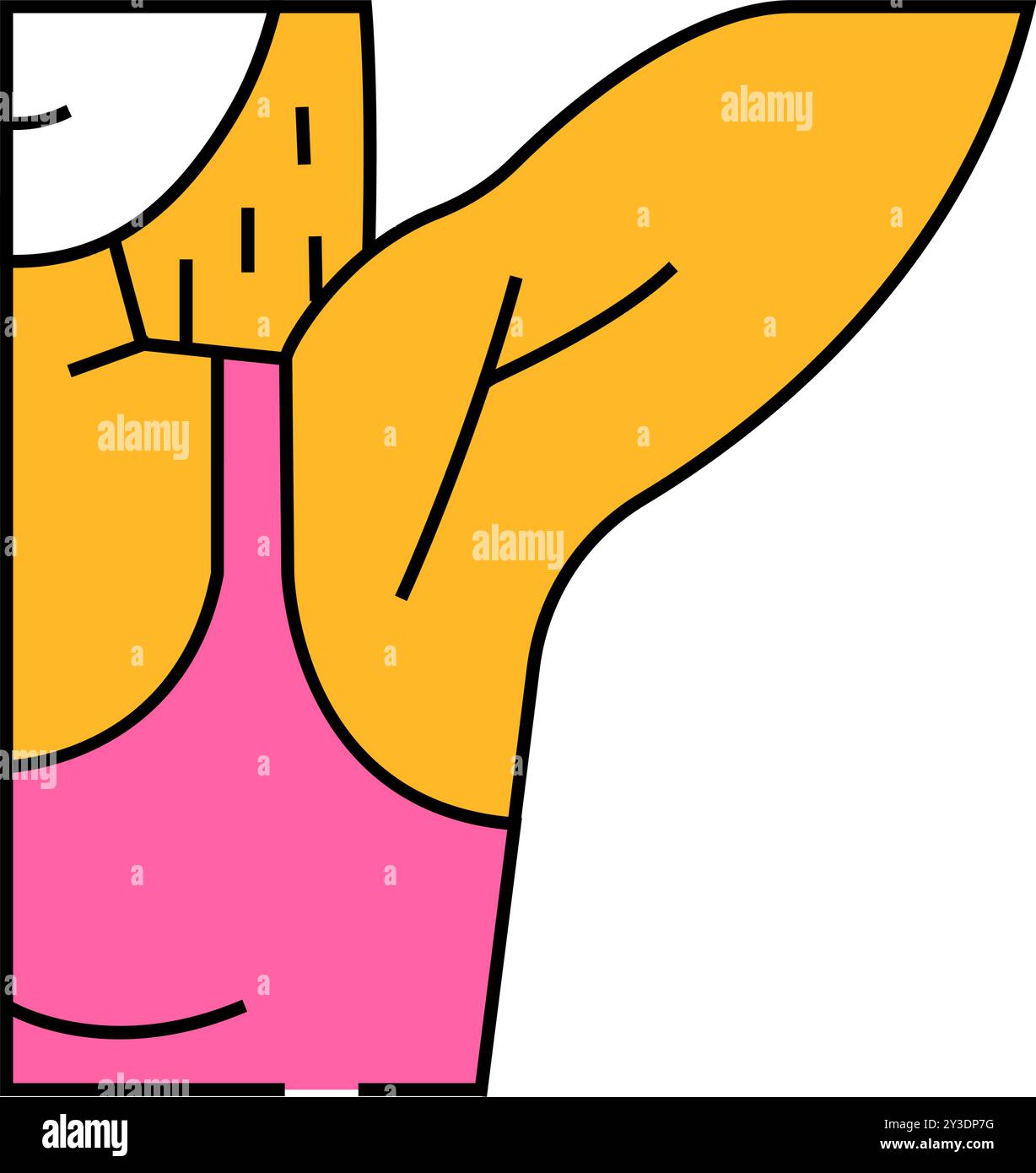 armpit hair removal female icon color illustration Stock Vector Image ...