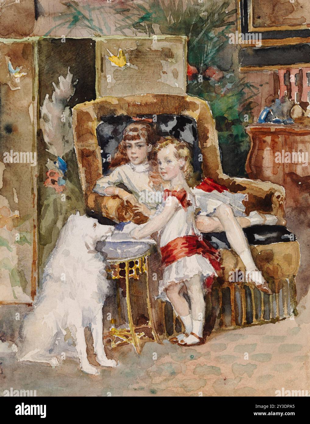 Michael and Xenia, Children of Tsar Alexander III, 1881-1882 Stock ...