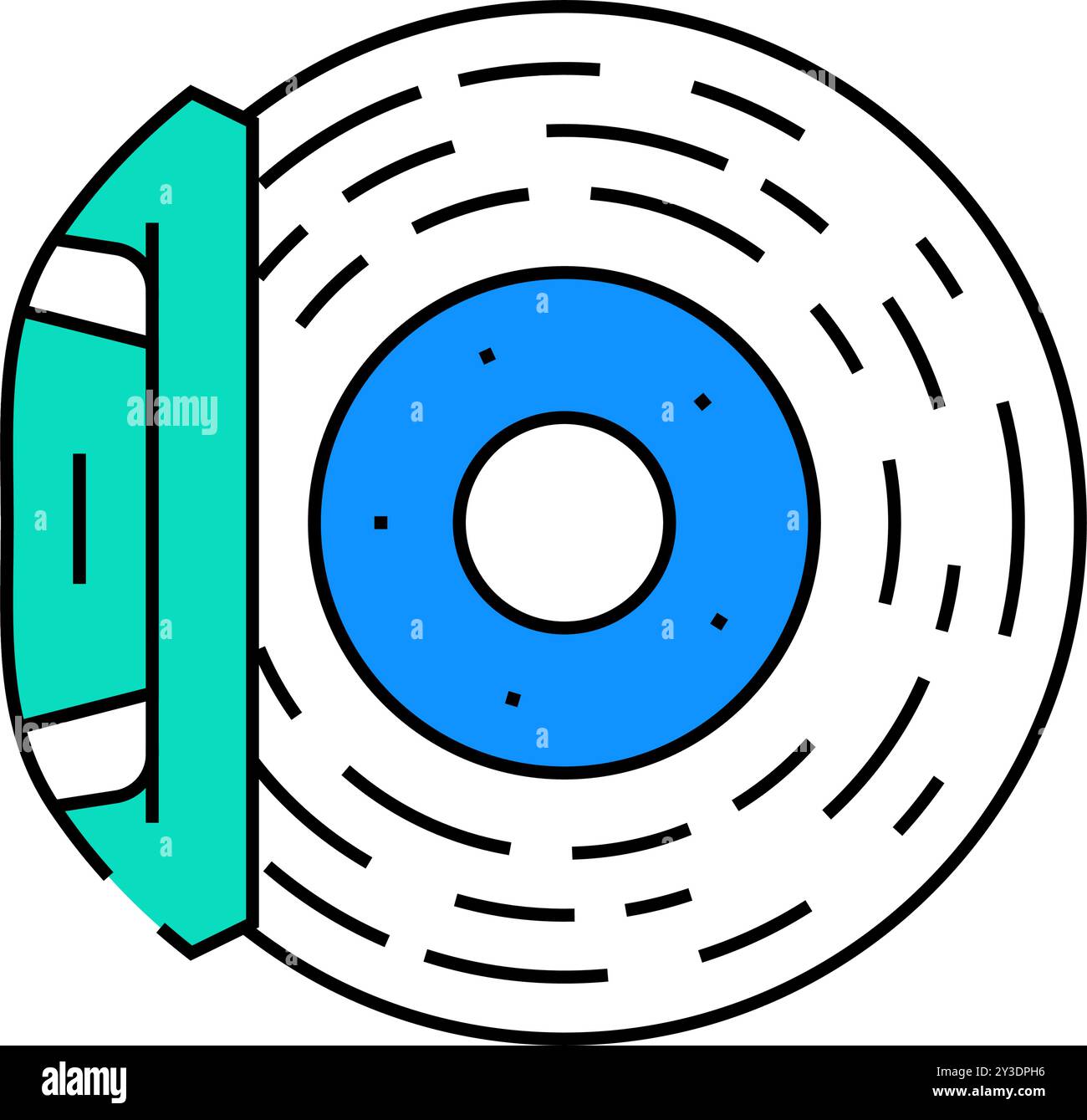 brake pad replacement car mechanic icon color illustration Stock Vector ...