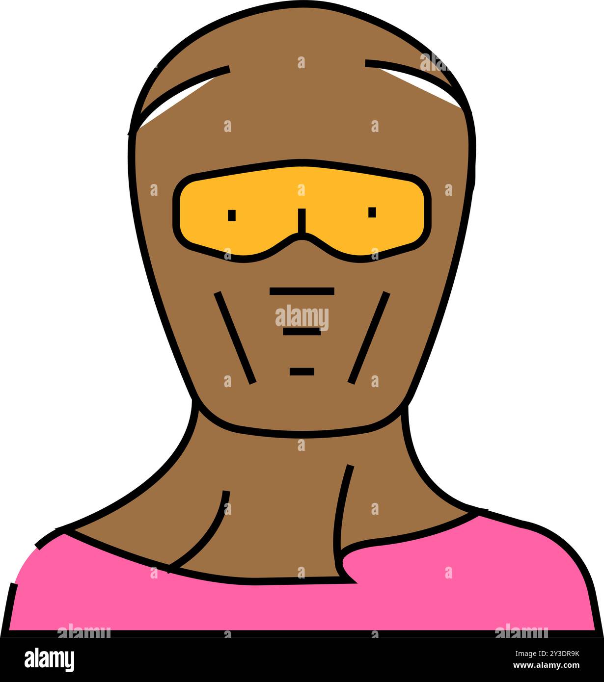 ninja mask face icon color illustration Stock Vector Image & Art - Alamy