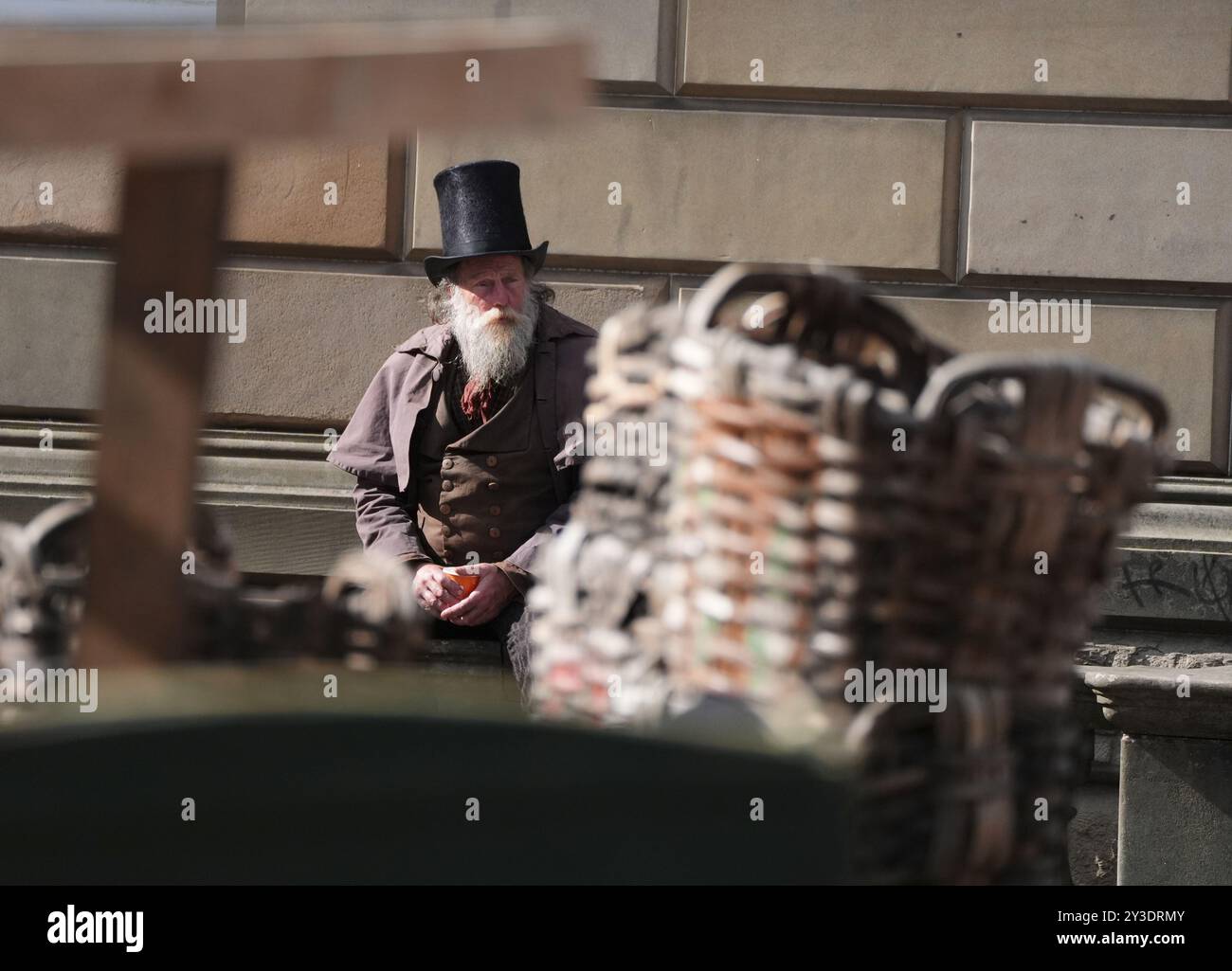 Cast extras on set during the filming of Guillermo del Toro's ...