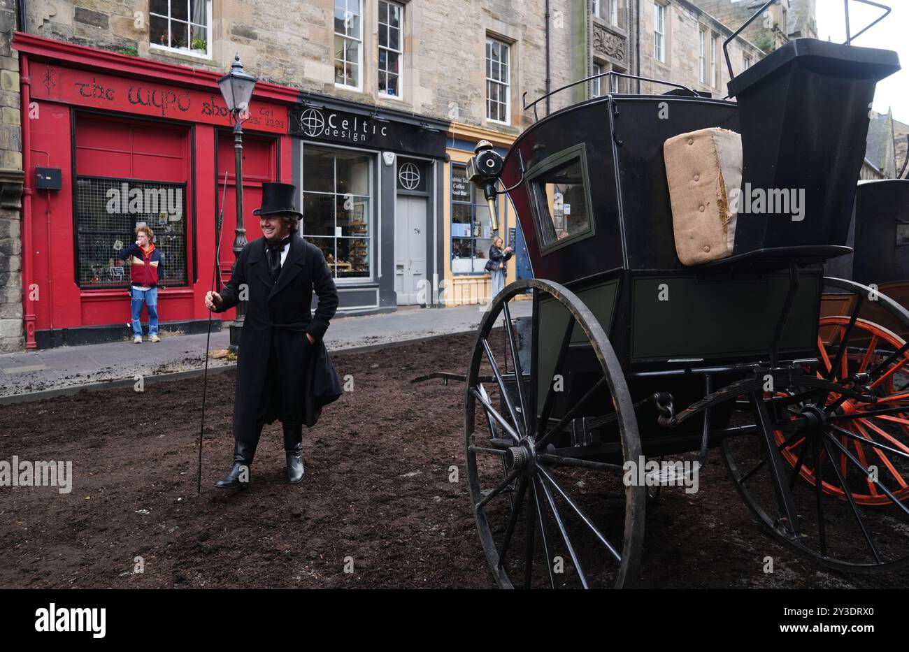 Cast extras on set during the filming of Guillermo del Toro's ...