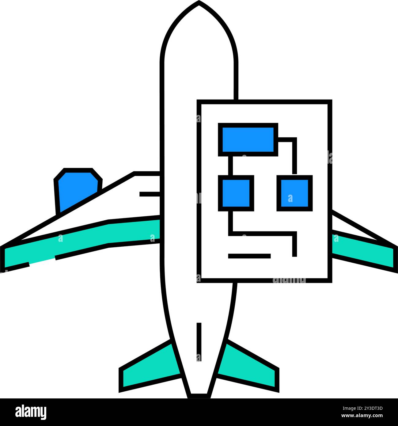 hydraulic systems aircraft icon color illustration Stock Vector Image ...