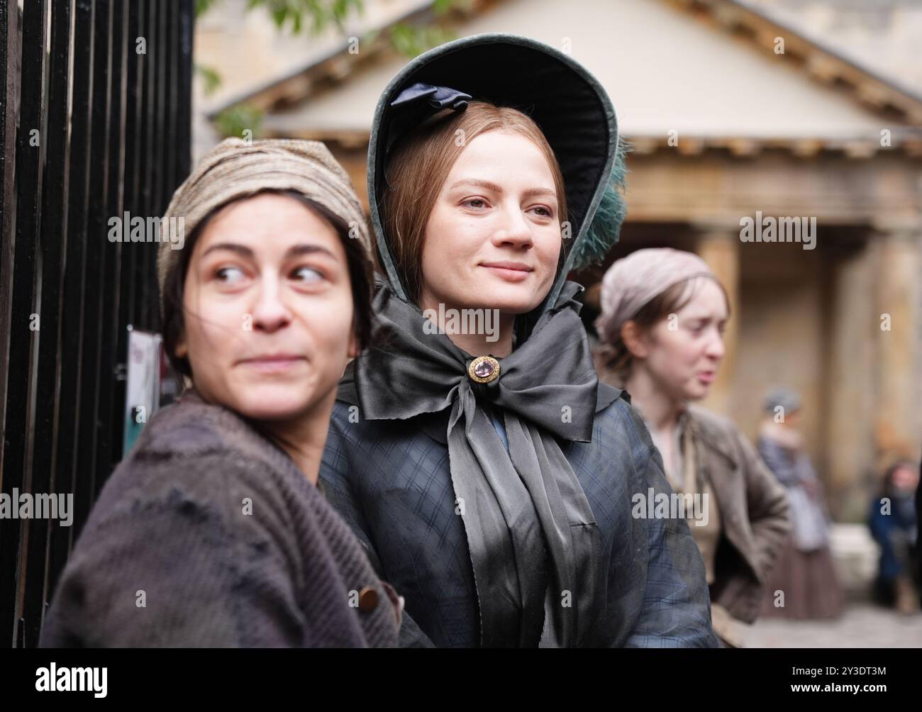 Cast extras on set during the filming of Guillermo del Toro's ...