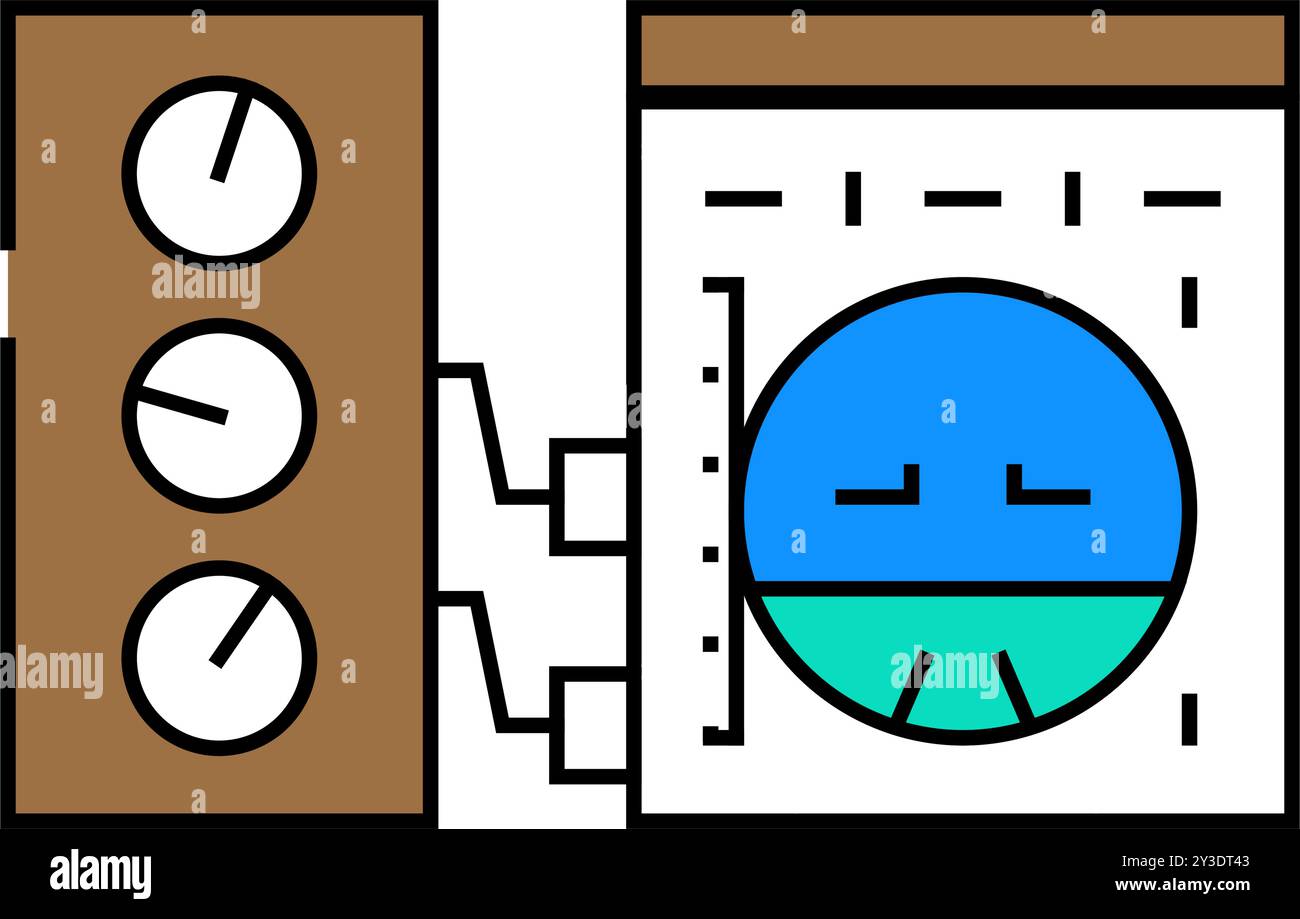 avionics testing aircraft icon color illustration Stock Vector Image ...