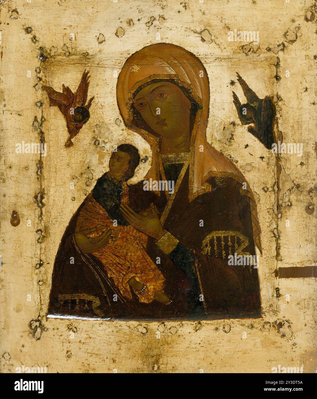 Our Lady of Sorrows, Russian icon, 1600-1615 Stock Photo - Alamy