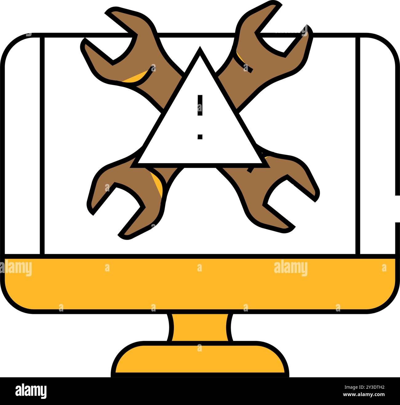 troubleshooting pc repair computer icon color illustration Stock Vector ... troubleshooting pc repair computer icon color illustration Stock Vector ...