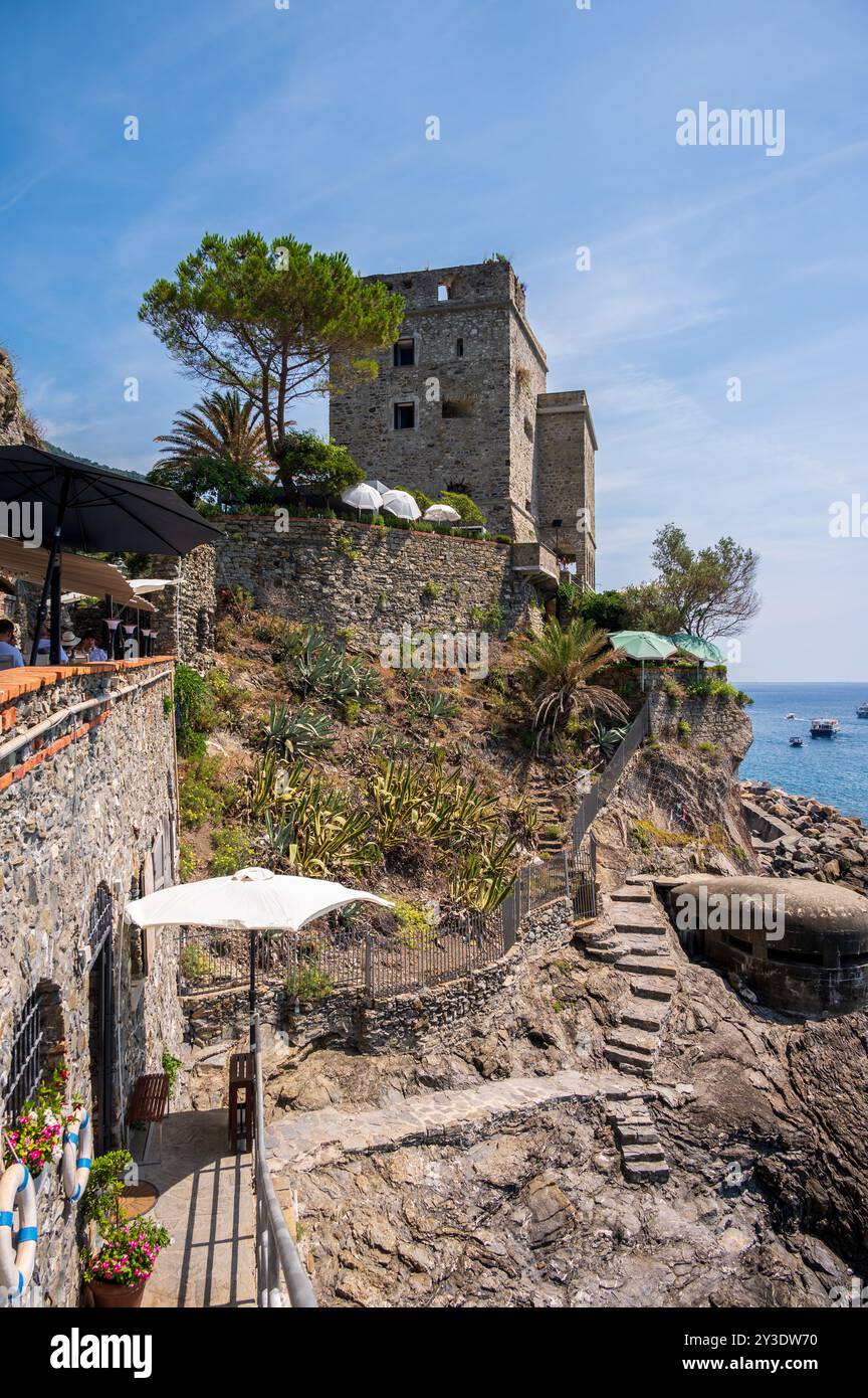 Monterosso al Mare, Italy - August 10, 2024: Views of old stone ...