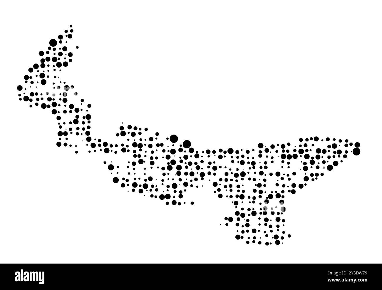 Symbol Map of the Province Prince Edward Island (Canada) showing the ...