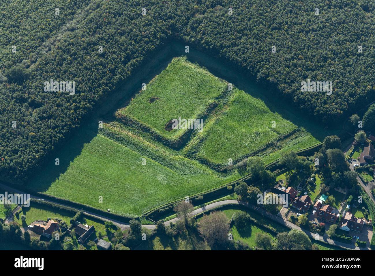 Brocket Hall moated site, Appleton Roebuck, North Yorkshire, 2023 Stock ...
