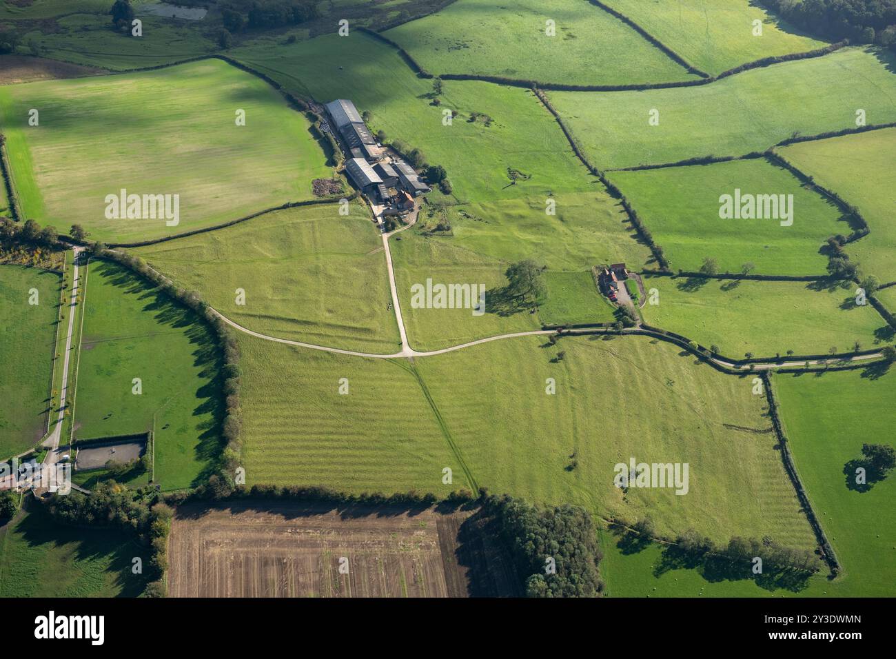 The earthwork remains of the medieval village of Hanging Grimston ...