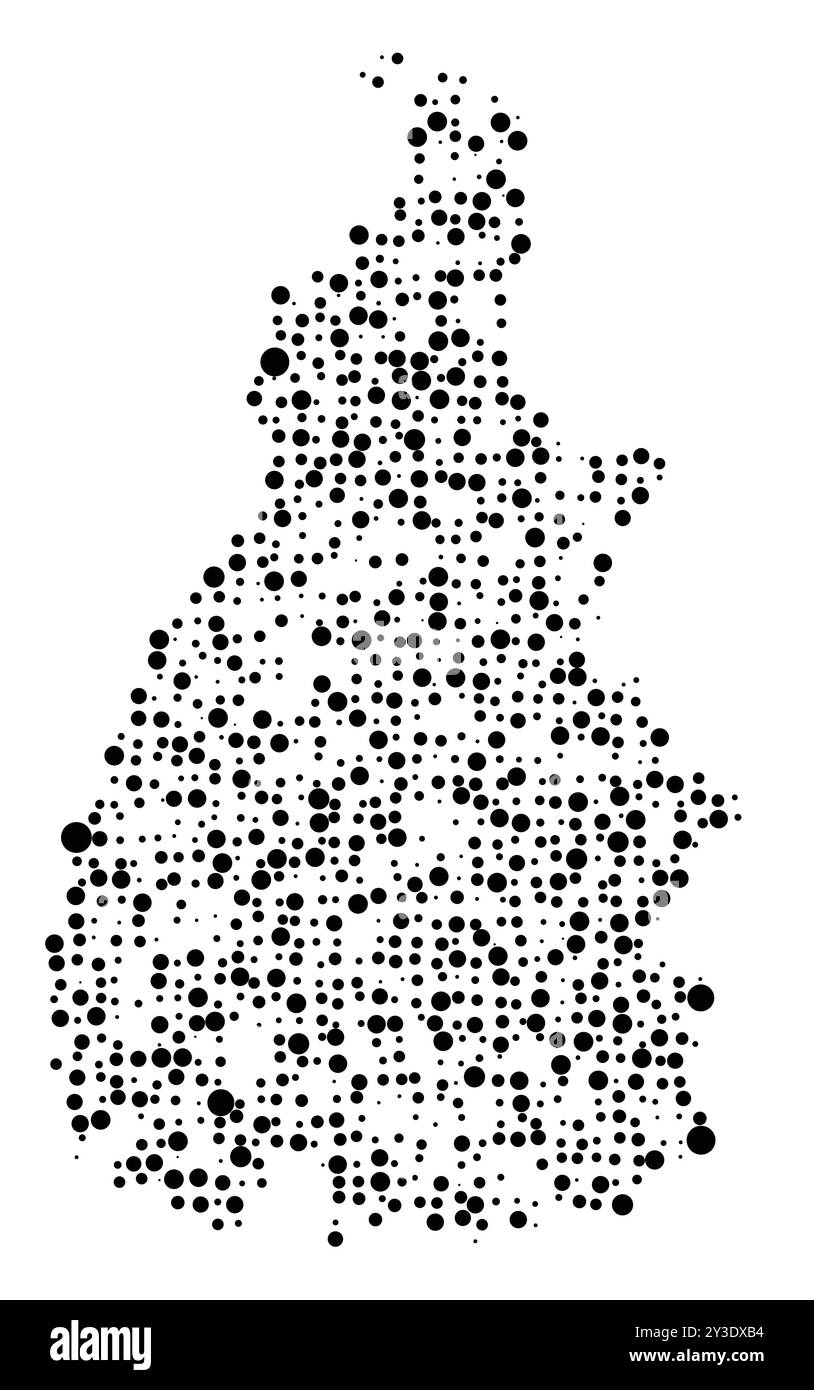 Symbol Map of the State Tocantins (Brazil) showing the territory with a ...