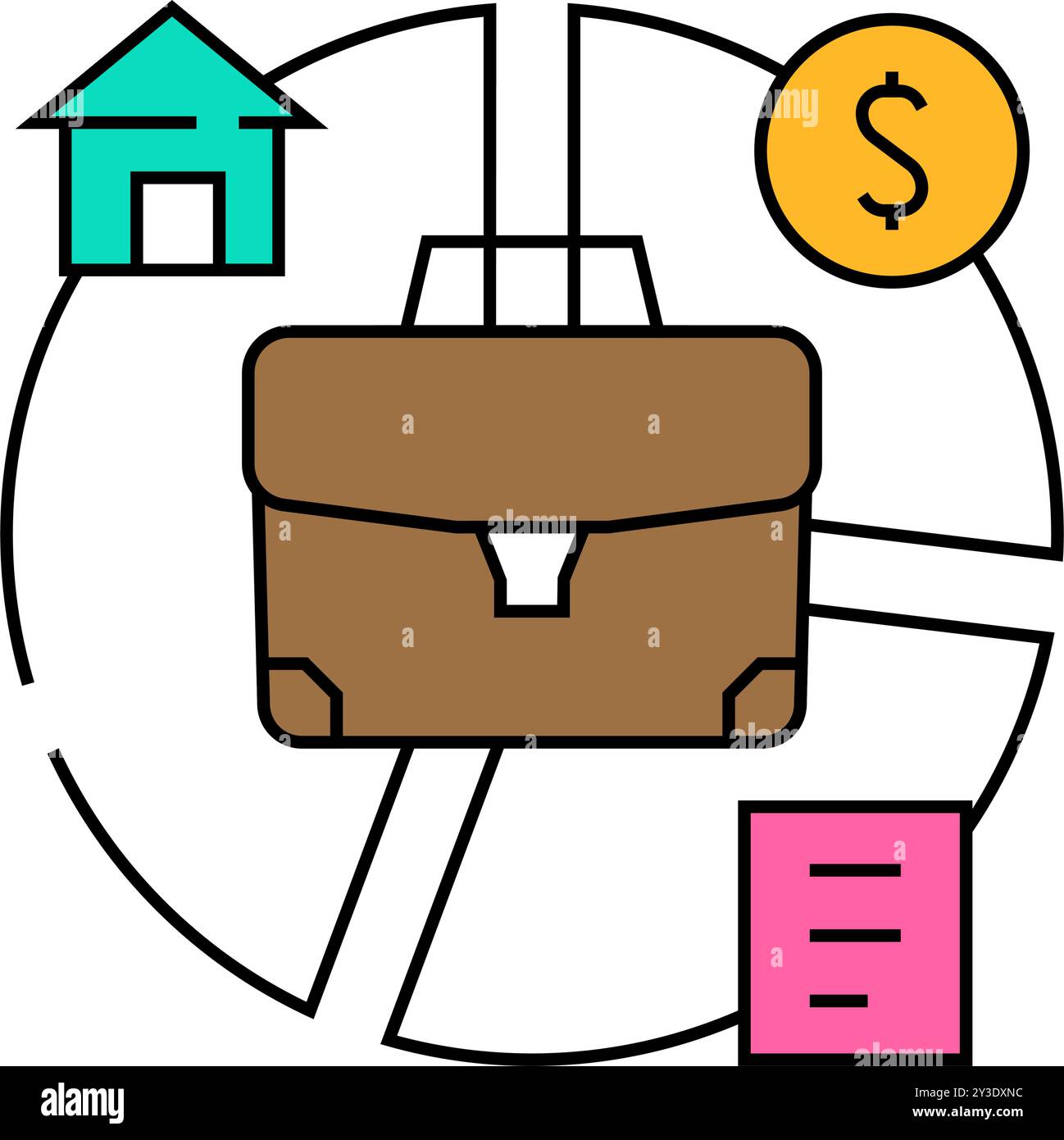 investment portfolio icon color illustration Stock Vector Image & Art ...