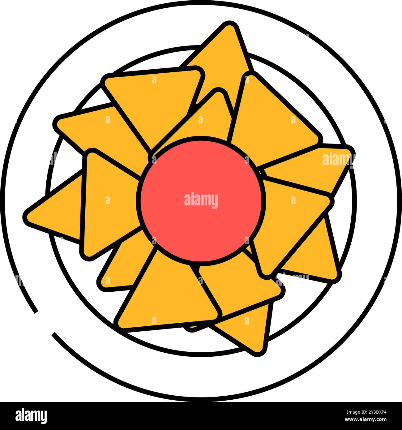 nachos mexican cuisine icon color illustration Stock Vector Image & Art ...