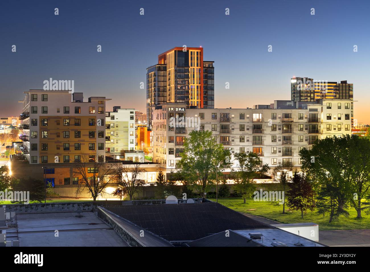 Bloomington, Minnesota, USA town cityscape at dawn Stock Photo - Alamy