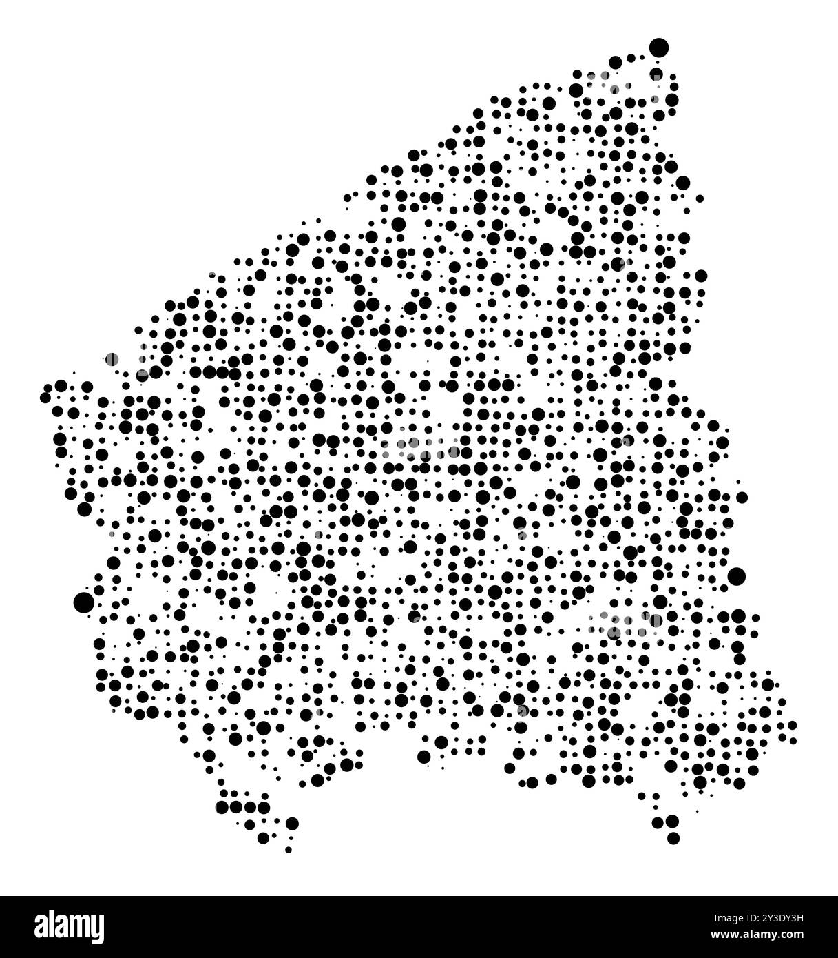 Symbol Map of the Province West Flanders (Belgium) showing the ...