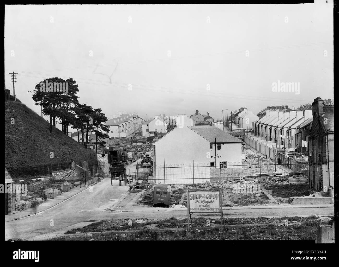 Rear view from road Black and White Stock Photos & Images - Alamy