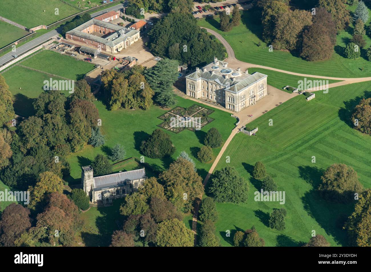Sledmere House, country house, carriage house & stables and the Church ...
