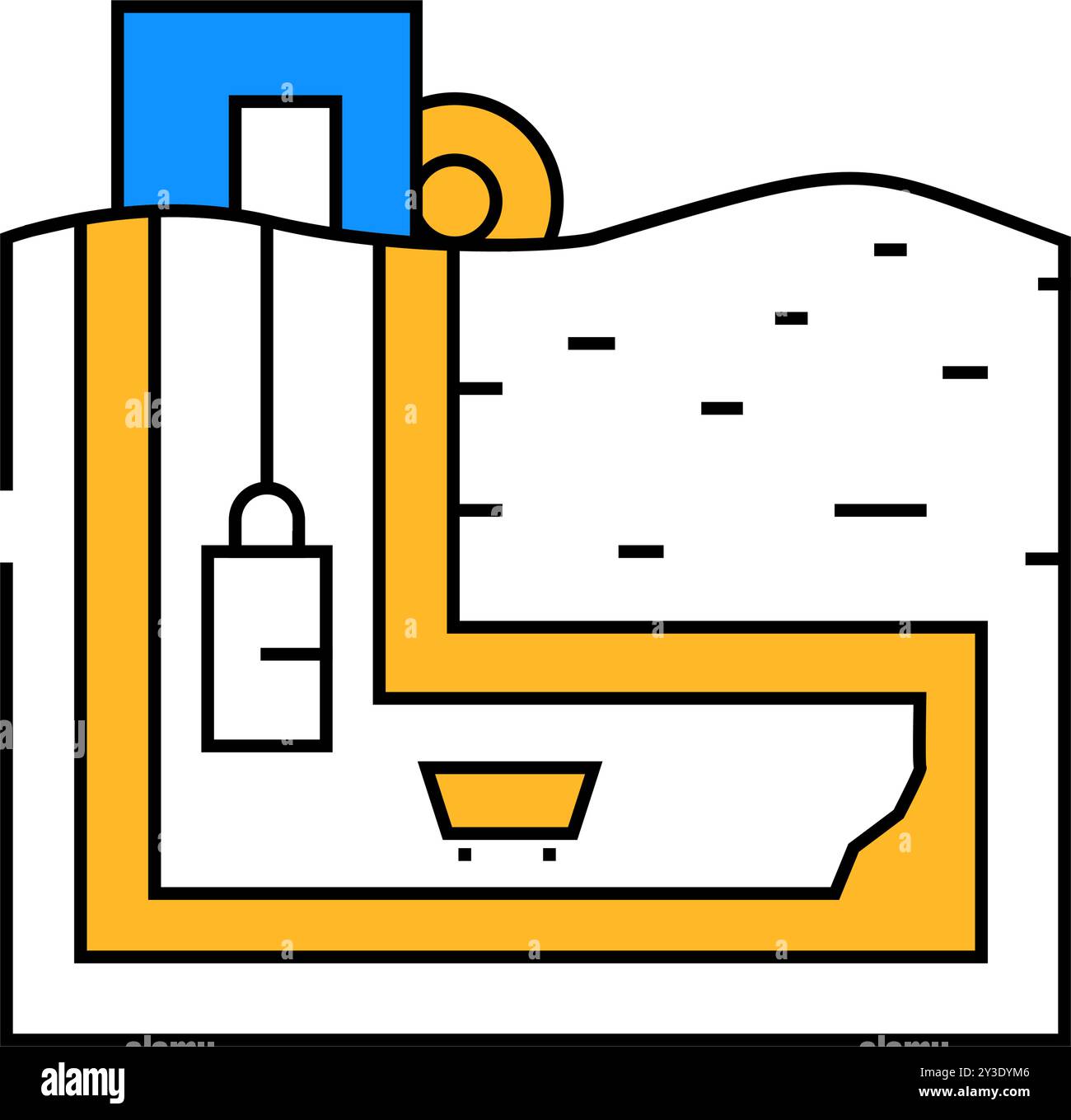 mine shaft icon color illustration Stock Vector Image & Art - Alamy
