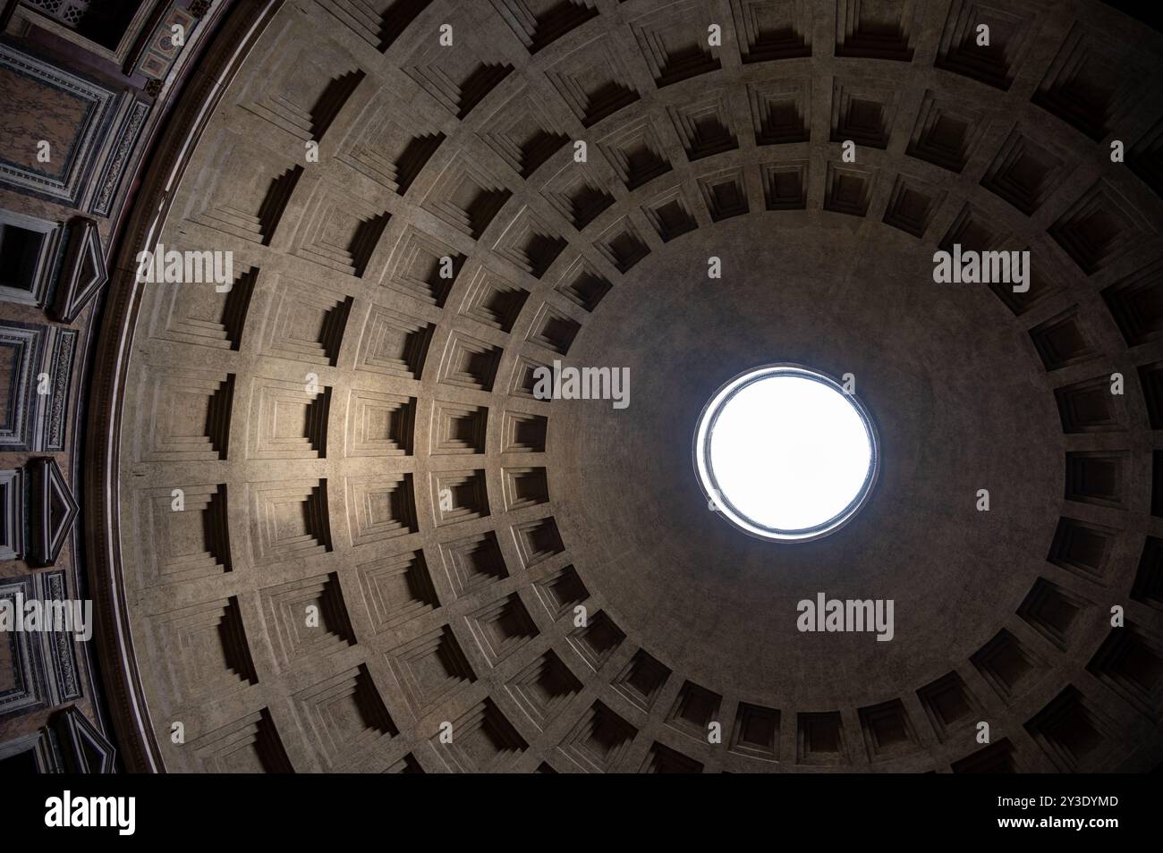 Rome, Italy - August 15, 2024: Inside the Pantheon in Rome, the famous ...