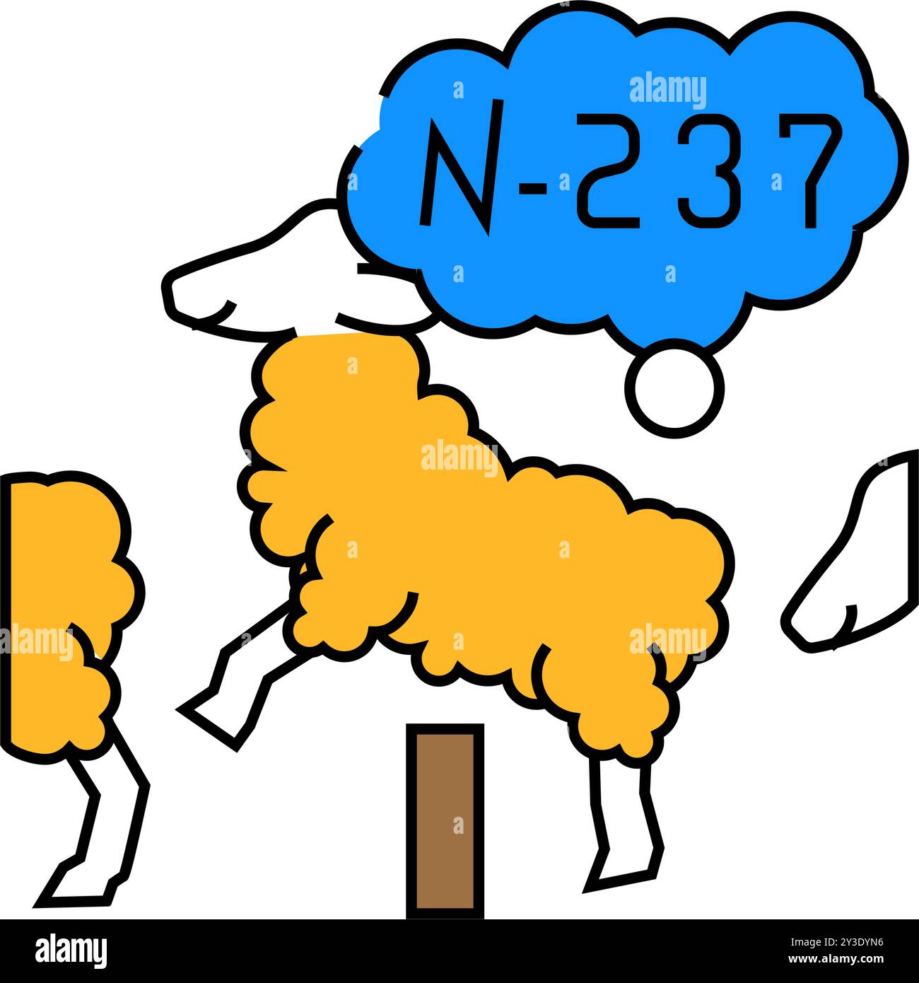 counting sheep sleep night icon color illustration Stock Vector Image ...