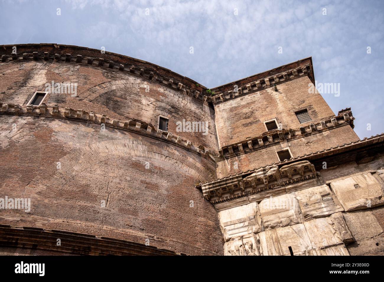 Rome, Italy - August 15, 2024: Exterior of the Pantheon in Rome, the ...