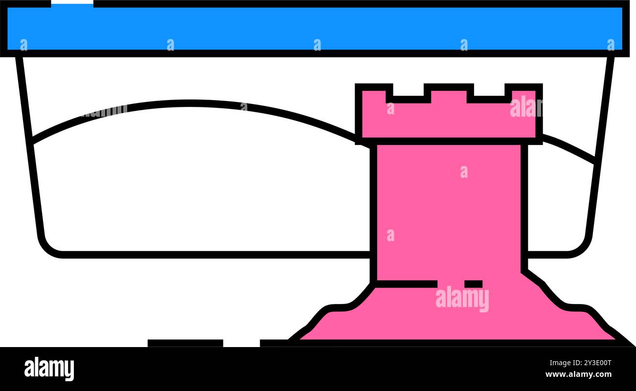 kinetic sand fidget toy icon color illustration Stock Vector Image ...