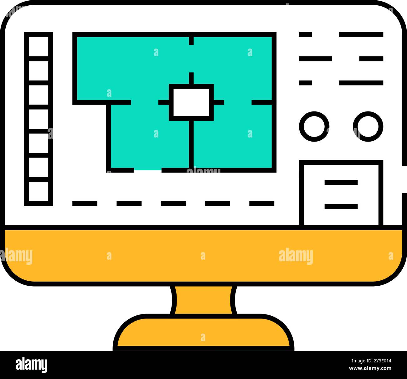 architectural plans drafter icon color illustration Stock Vector Image ...