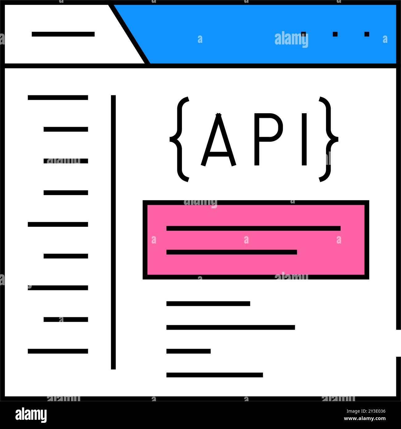 api documentation technical writer icon color illustration Stock Vector ...