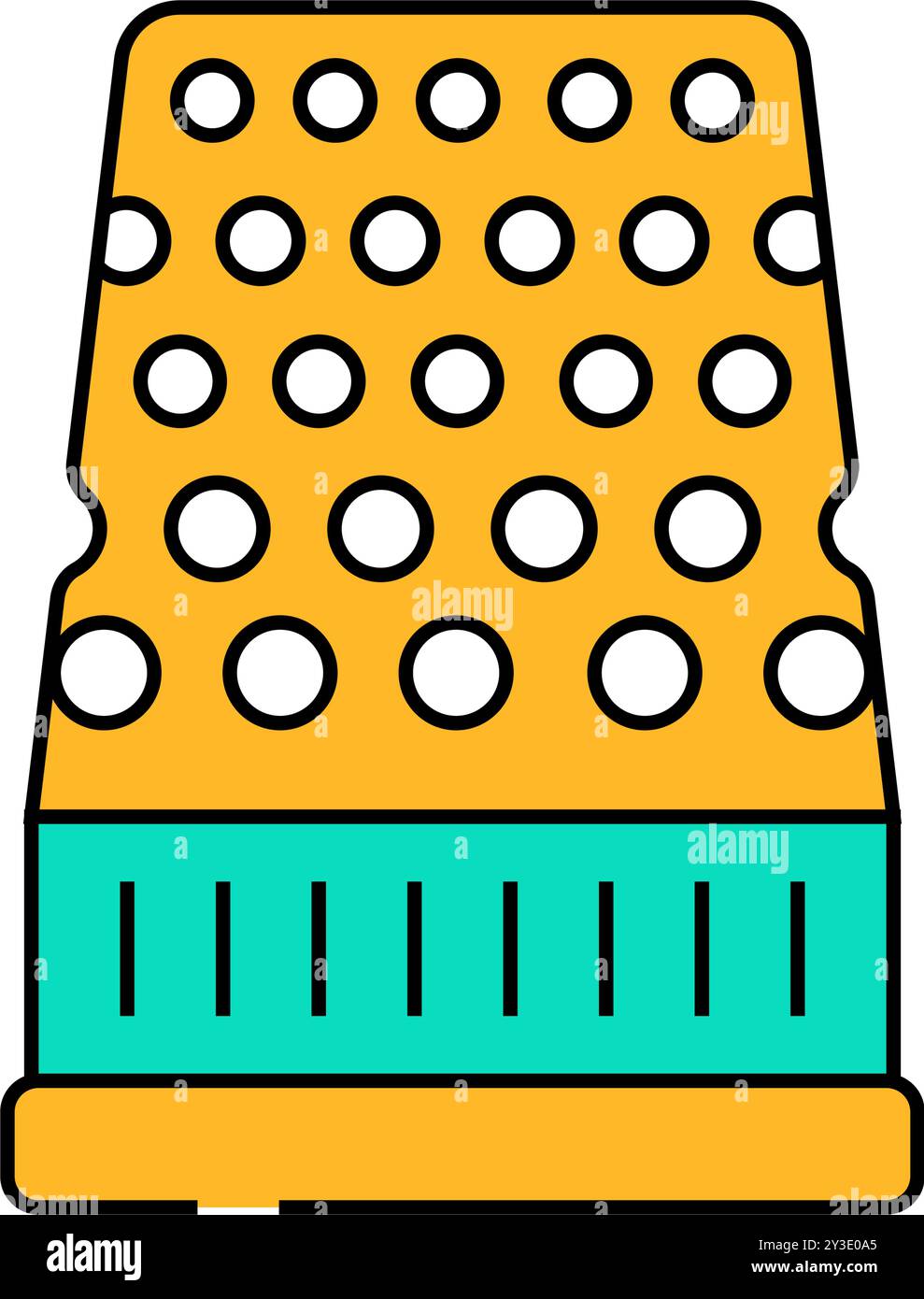 thimble embroidery hobby icon color illustration Stock Vector Image ...