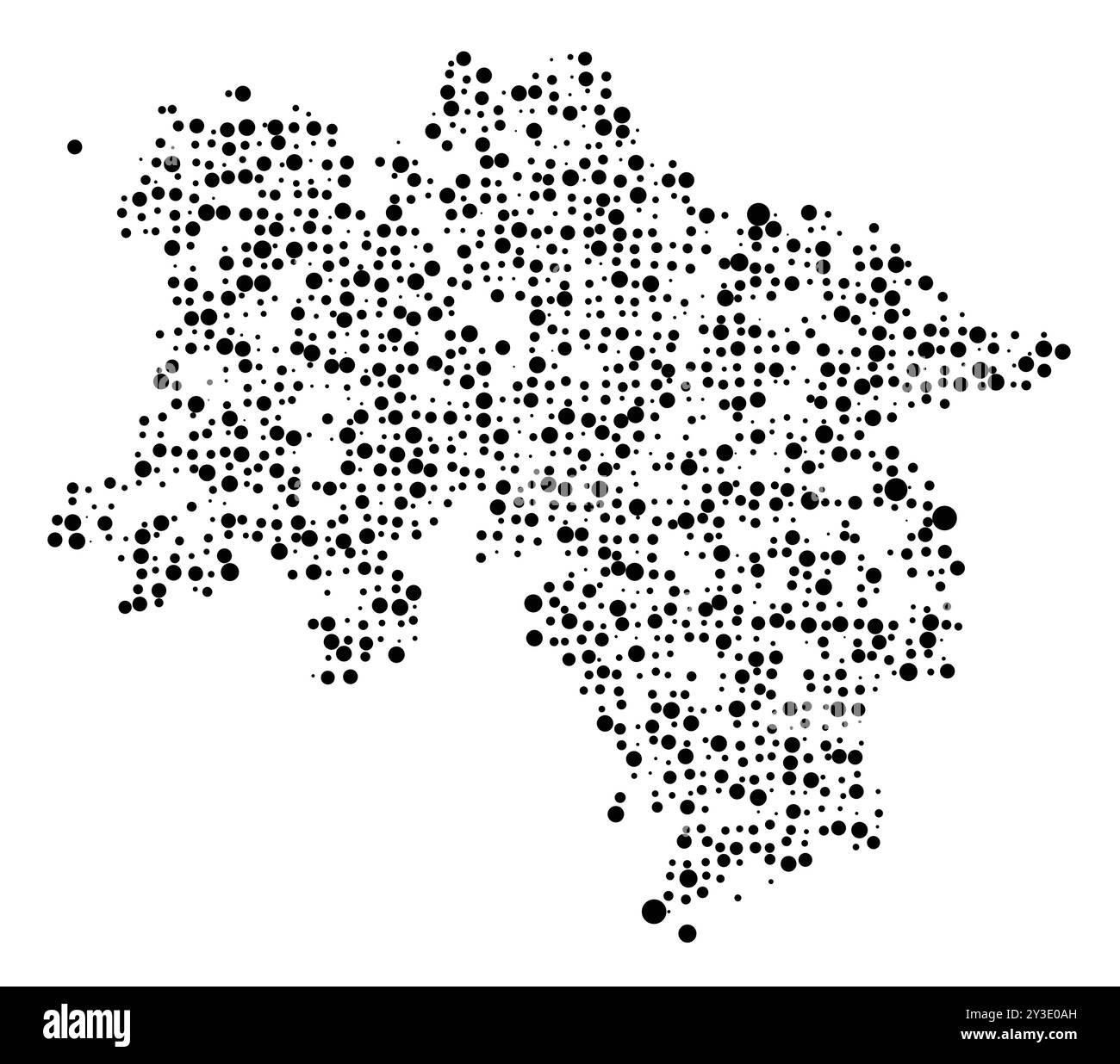 Symbol Map of the Bundesland Niedersachsen (Germany) showing the ...