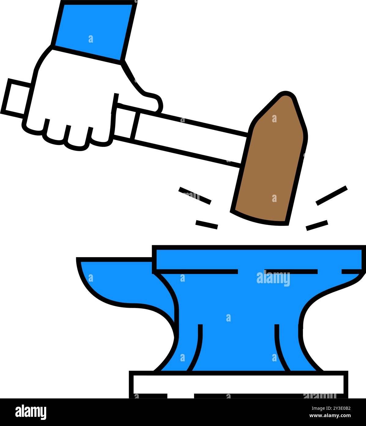 forge blacksmith metal icon color illustration Stock Vector Image & Art ...