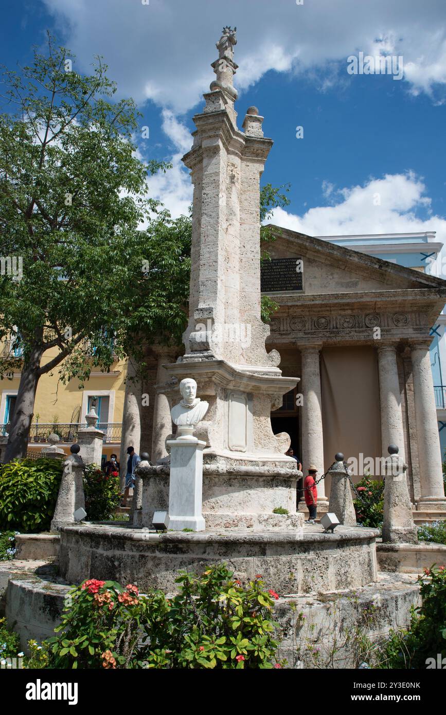 El Templete, dedicated to the first mass celebrated in 1519, with the ...